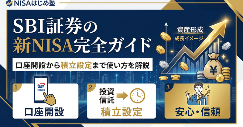 SBI証券の新NISA完全ガイド｜口座開設から積立設定まで使い方を解説